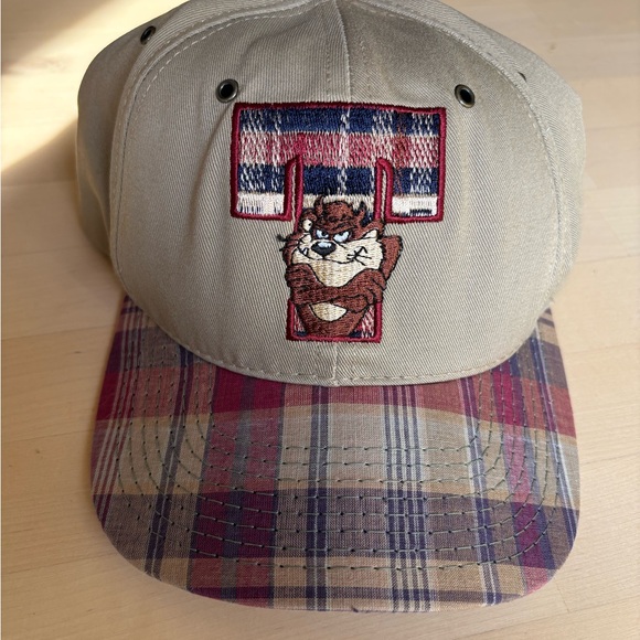 ACME | Accessories | Vintage 9s Taz Looney Toones Plaid Snapback | Poshmark